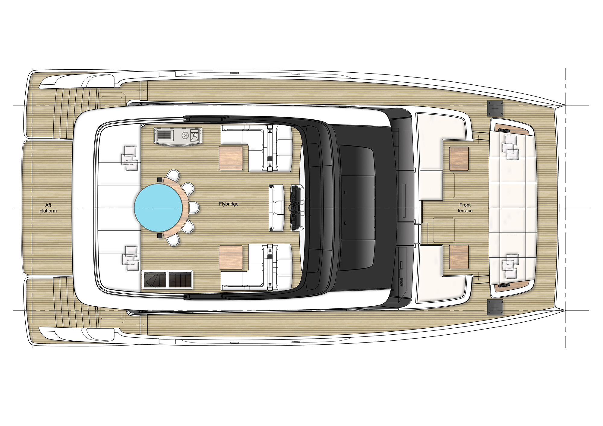 80 Sunreef Power Octatone od środka | Captain Jack of the Sea